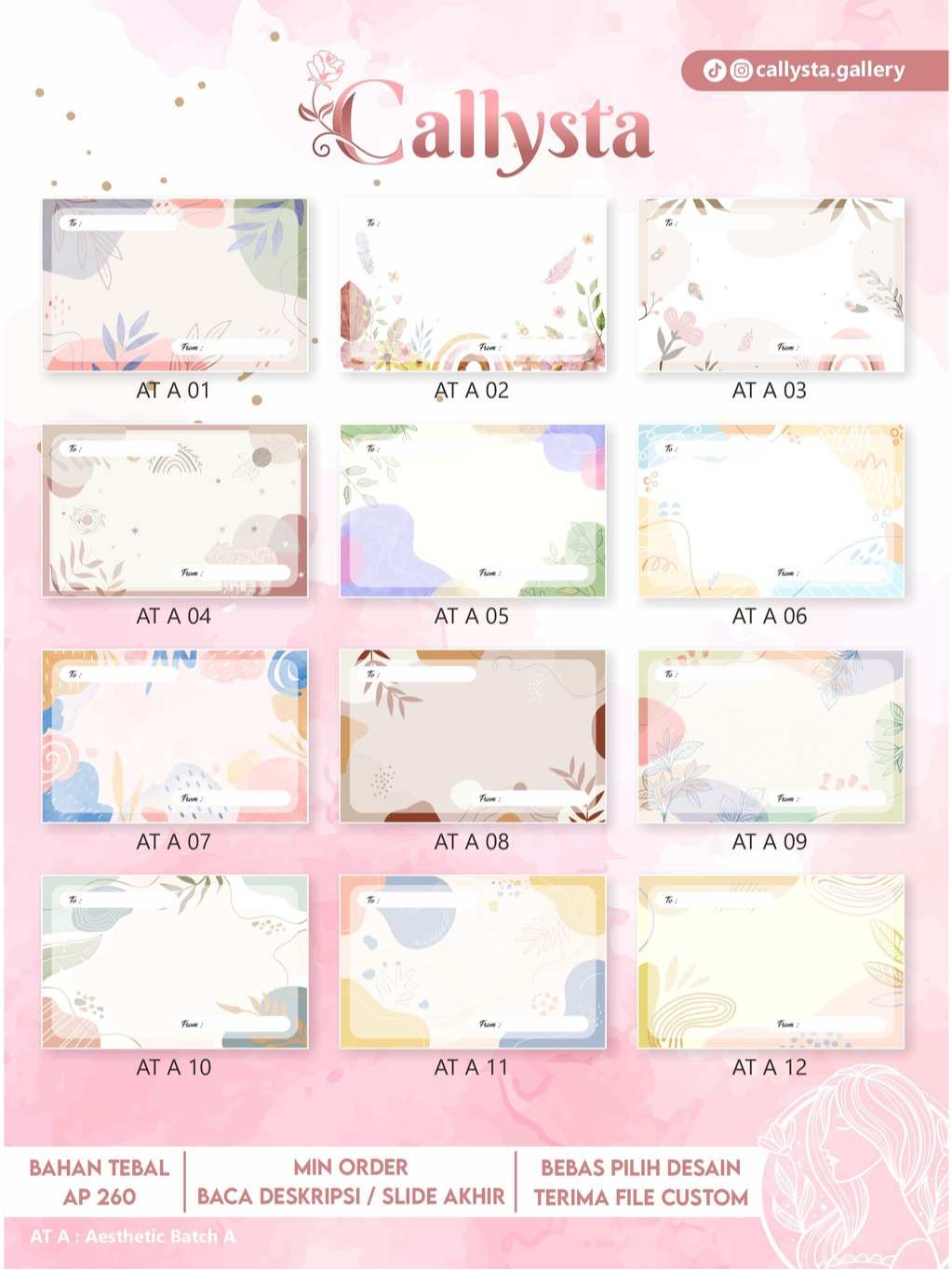 Jual Greeting Card Aesthetic A - Kartu Ucapan - Gift Card - Kartu ...