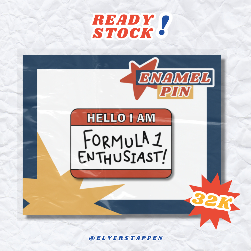 Jual [READY STOCK] Enamel Pin F1 Enthusiast | Shopee Indonesia