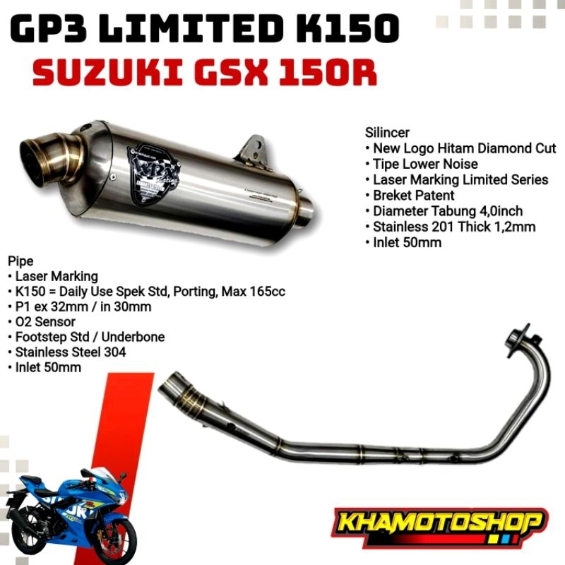 Jual WRX GP3 LIMITED K150 GSX150 / SATRIA FU FI | Shopee Indonesia