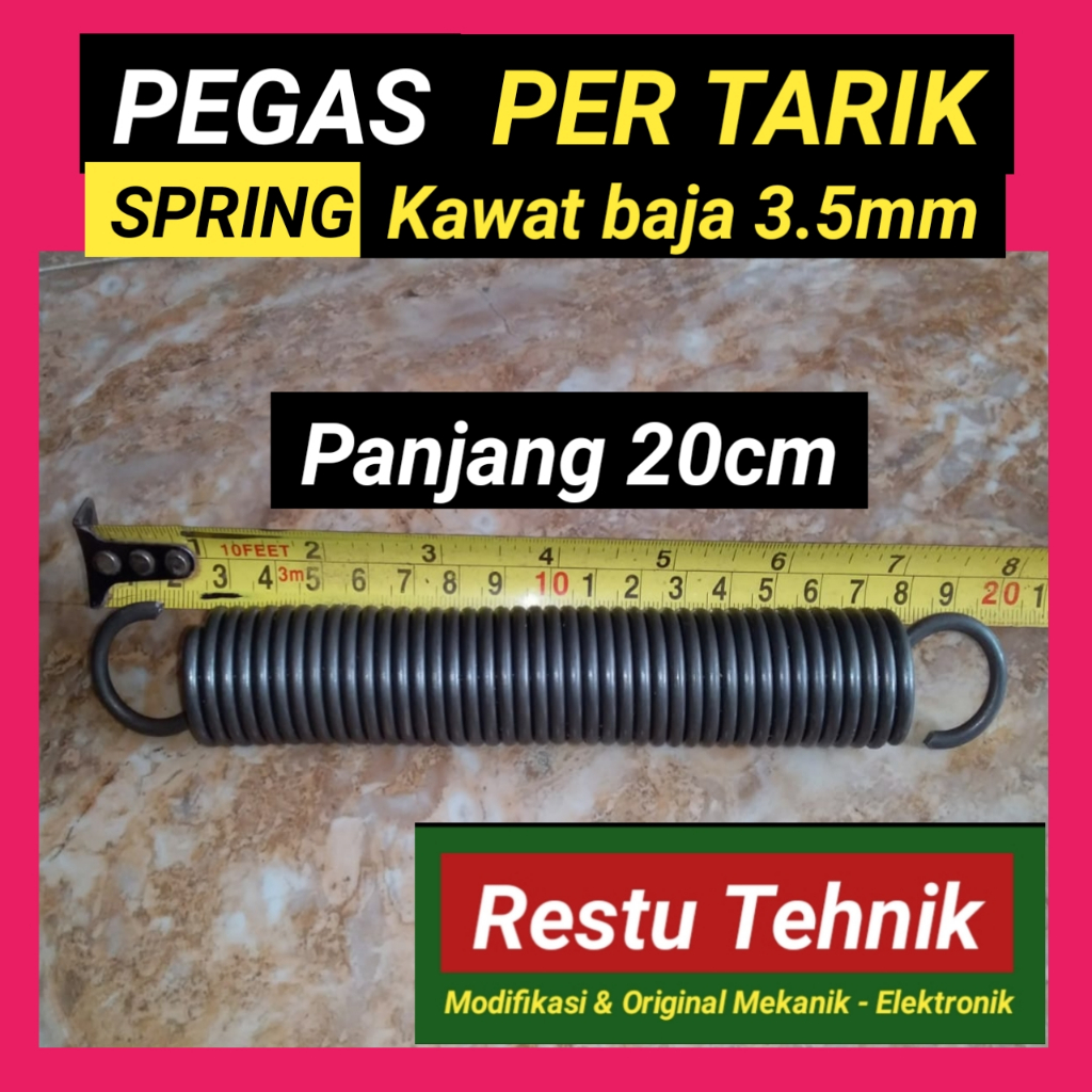 Jual Pegas tarik - Per tarik - Spring - kawat baja ukuran 3.5mm panjang ...