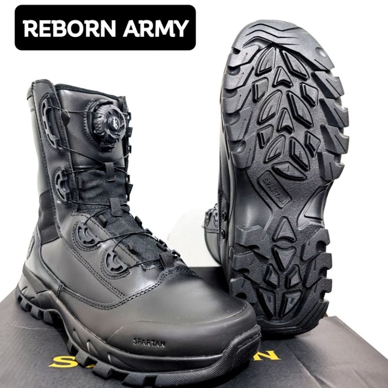 Jual Sepatu PDL tali putar Spartan Full Kulit/diablo | Shopee Indonesia