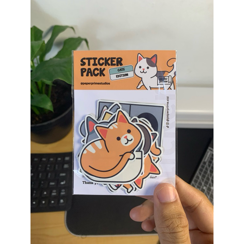 Jual Sticker Pack Hewan Kucing Lucu Aesthetic Vinyl Anti Air, Stiker ...