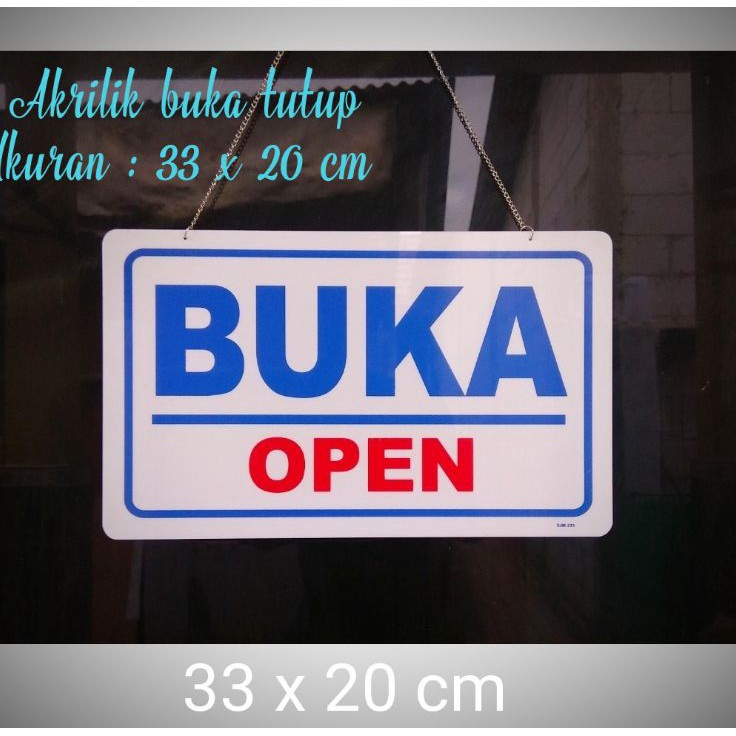 Jual Hadir Baru Akrilik sign board buka tutup acrylic open closed ...