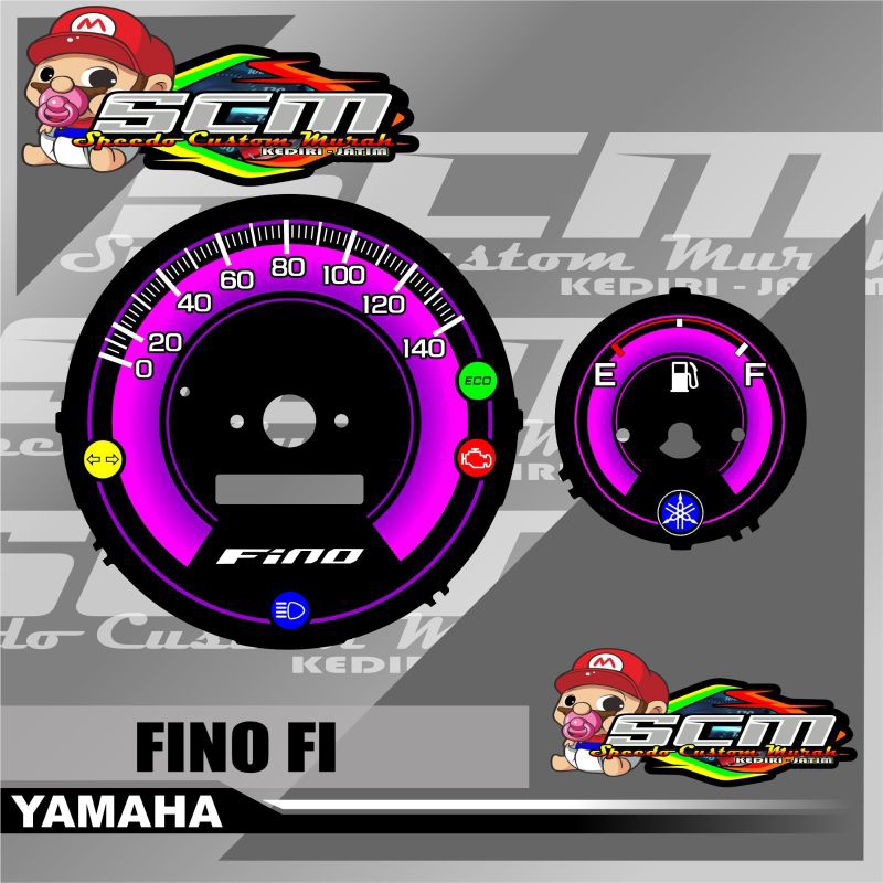 Jual Papan speedometer Yamaha Fino Fi panel spidometer custom Yamaha ...