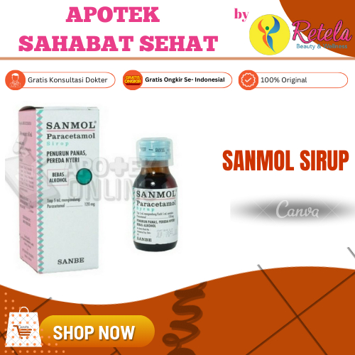Jual SANMOL PARACETAMOL SYRUP 60ML | Shopee Indonesia