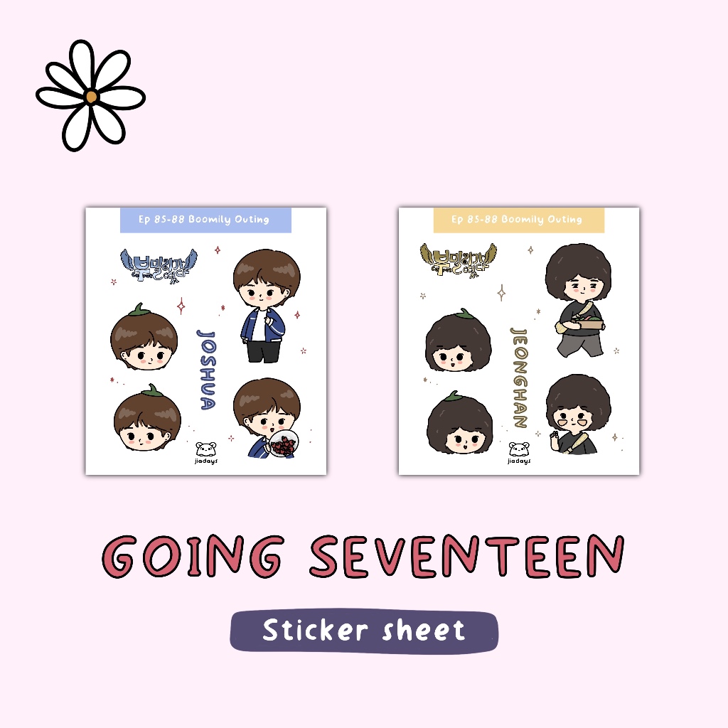 Jual SEVENTEEN Sticker Sheet |Going Seventeen | Boomily Outing | fanart ...