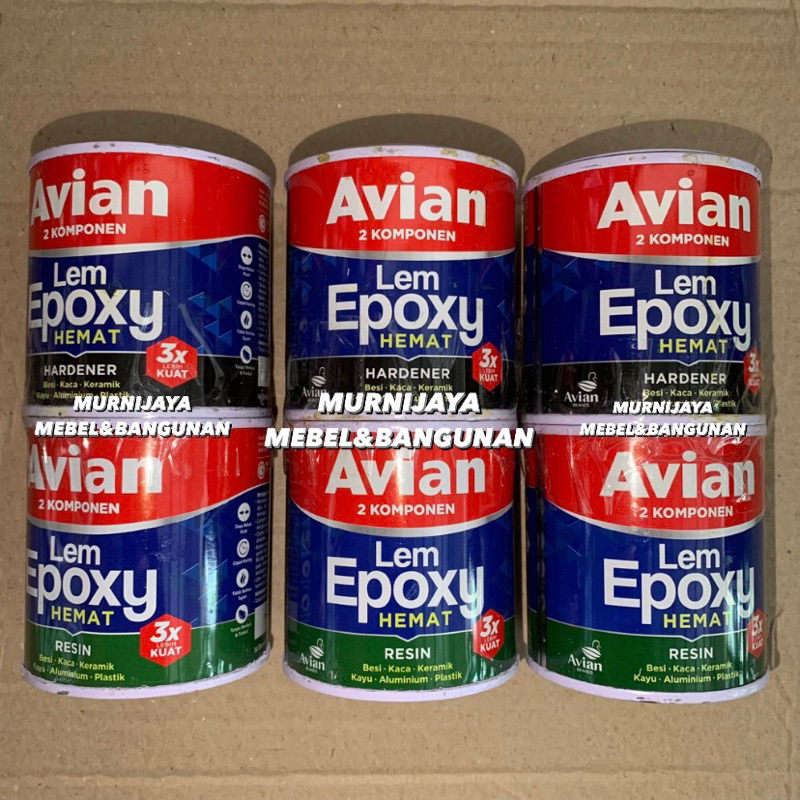 Jual LEM EPOXY AVIAN HEMAT 2 KOMPONEN RESIN+HARDENER 340 GRAM (2X170G ...