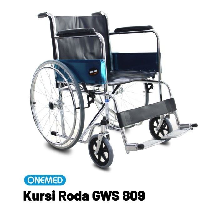 Jual Kursi Roda ONEMED GWS 809 Standard Stainless / Wheelchair / Kursi ...