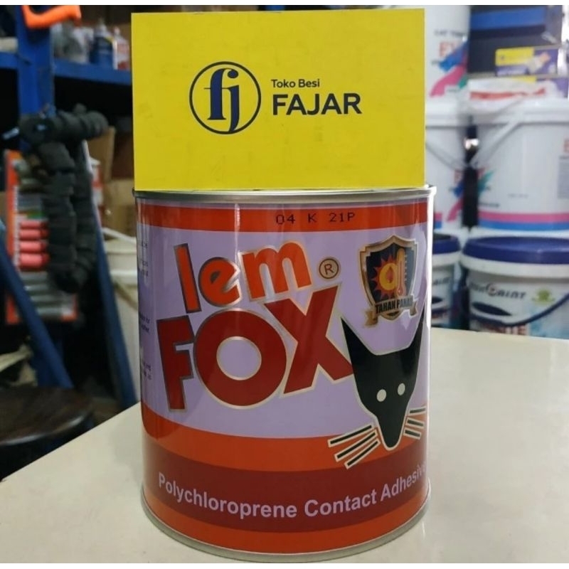 Jual Lem FOX kuning 600 gr sejenis lem kambing kemasan 1 kg lem kayu kertas kulit karet dll ...