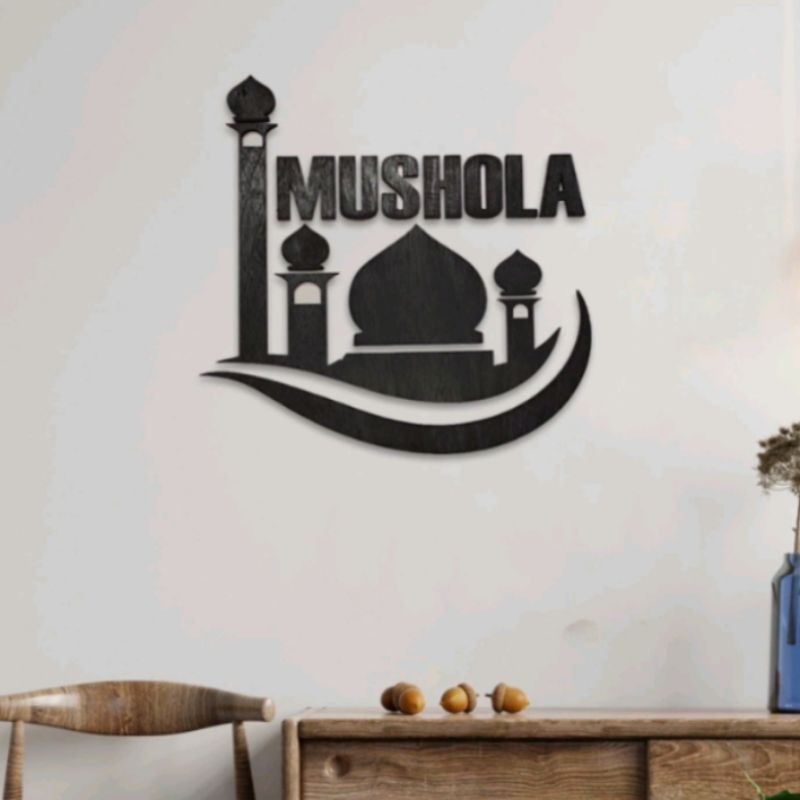 Jual Walldecor Mushola Hiasan Dinding Minimalis Kayu Tulisan Mushola ...