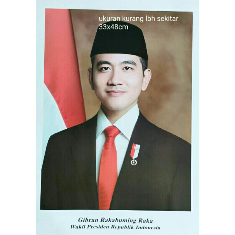Jual poster gambar wakil presiden republik indonesia gibran rakabuming raka | Shopee Indonesia