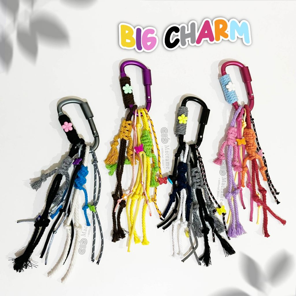 Jual BIG CHARM MACRAME/ MACRAME CARABINER CHARM GANTUNGAN TAS MACRAME ...