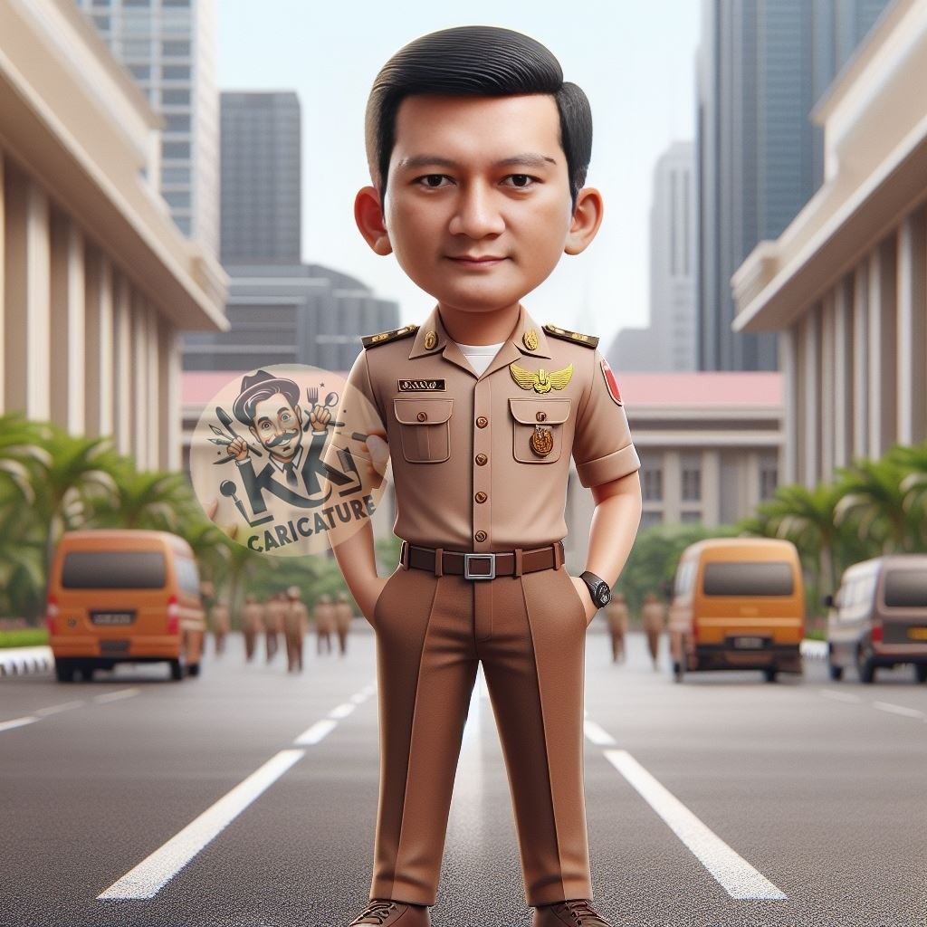 Jual Jasa Edit Karikatur 3D - Profesi ASN/ PNS/ PRIA | Shopee Indonesia