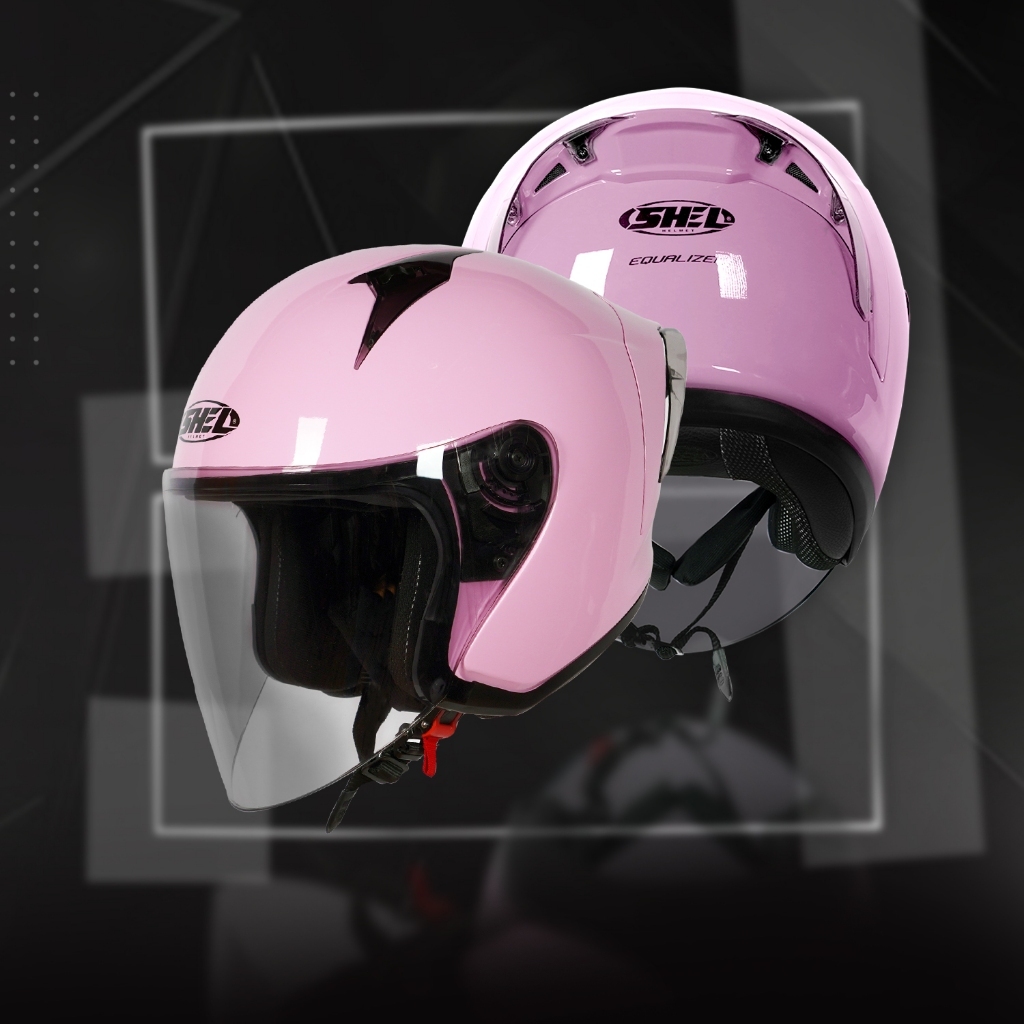 Jual SHEL EQUALIZER SOLID PEACH PINK - Helm Half Face | Shopee Indonesia