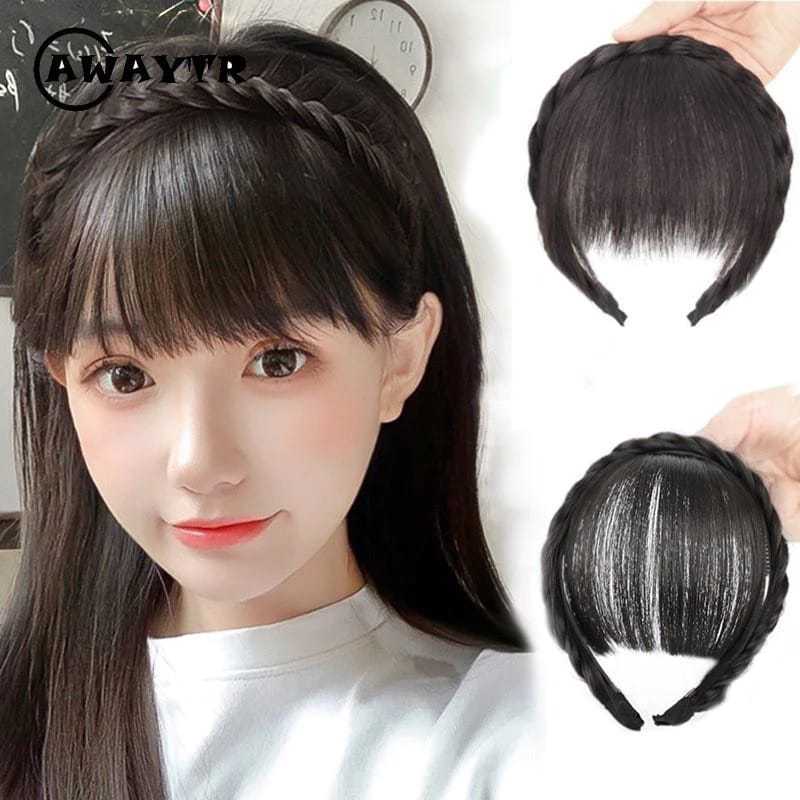 Jual jaya PONI BANDO KEPANG wig poni rambut palsu kepang tulang ikan ...