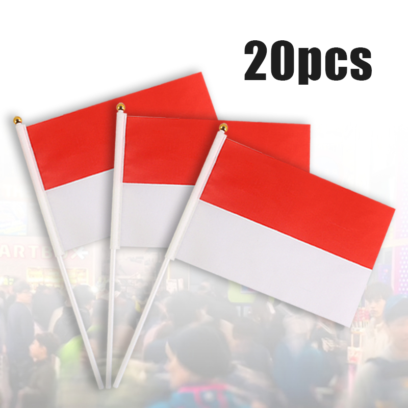 Jual 20pcs Bendera Kain Kecil Indonesia 14x20cm Bendera Merah Putih ...