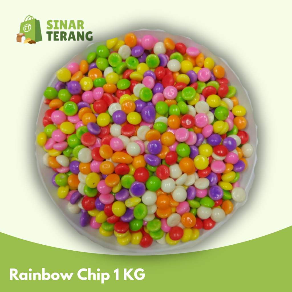 Jual Rainbow Chip 1kg Lagie 1/2 Bulat / Choco Chip / chocochip Warna ...