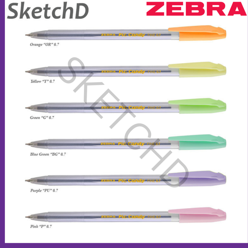 Jual Pena Pic Candy 07 Pulpen Hitam 3 pcs bolpoin Zebra Bolpoin ...