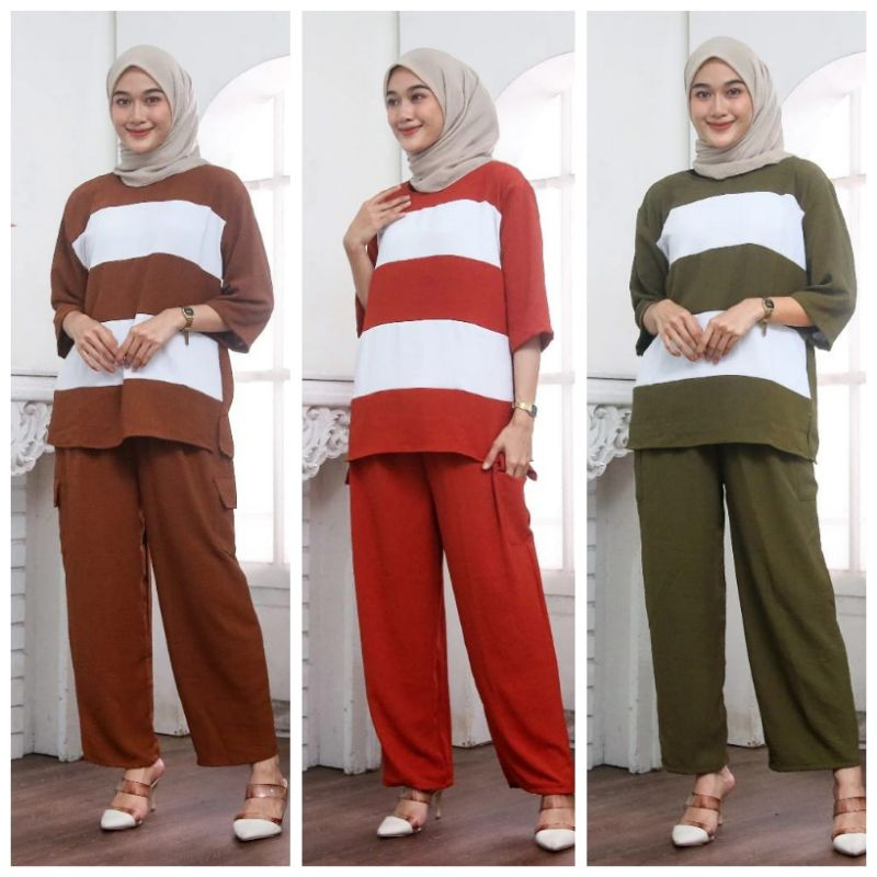Jual Diana One set Blaster Setelan wanita kekinian fashion muslimah ...