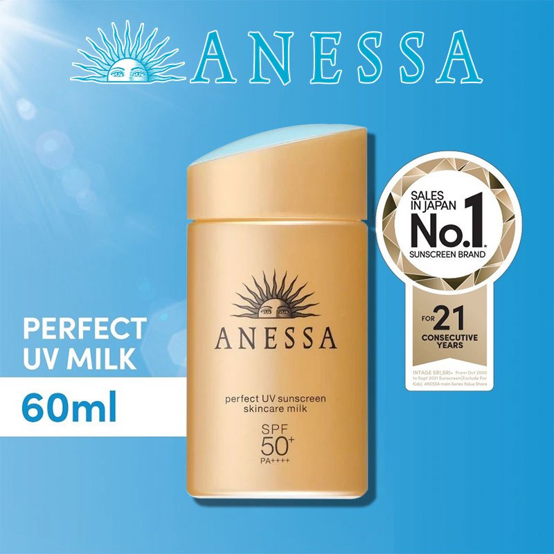 Jual ANESSA Sunscreen Milk 60ml /Anessa Perfect UV Sunscreen Skincare ...
