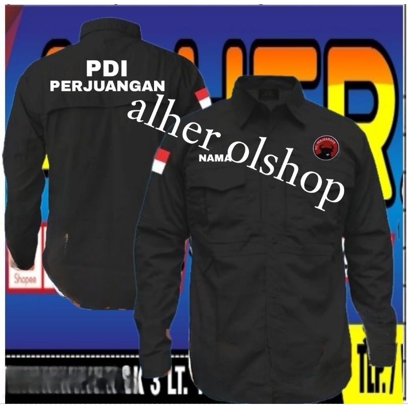 Jual Kemeja tactical partai PDI baju tactical partai PDI kemeja PDI ...
