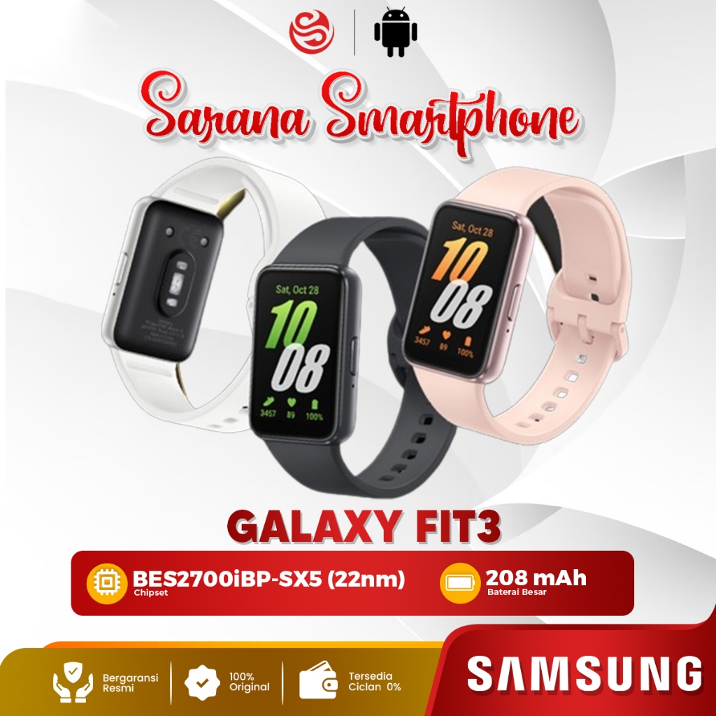 Jual Samsung Galaxy Fit3 Smart Band Original Fit 3 Garansi Resmi ...