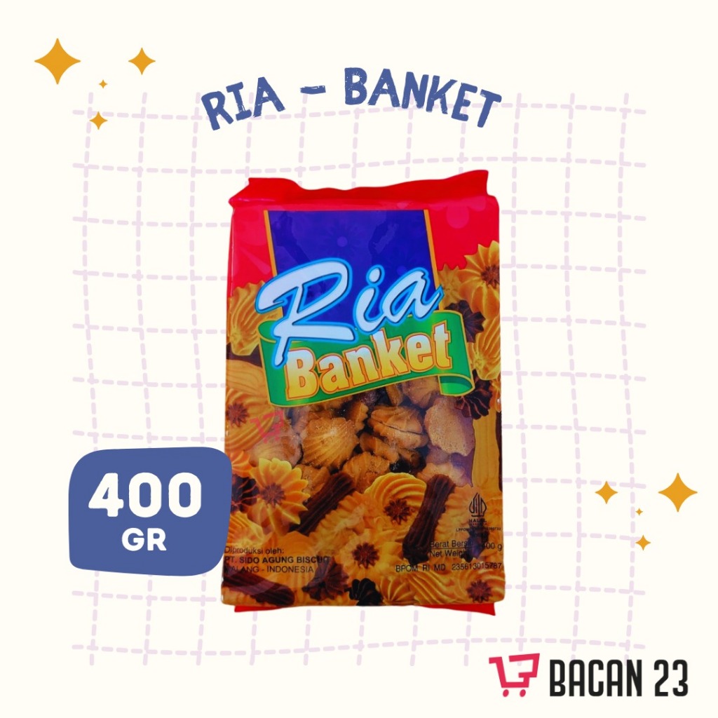 Jual Biskuit Ria Banket (400 gr) Biskuit Cookies Kue Kering Cemilan ...