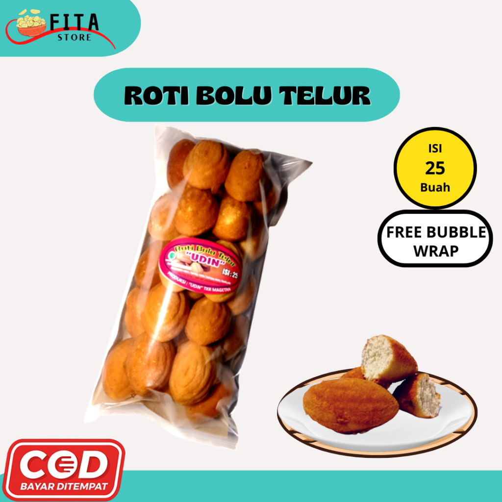 Jual Roti Bolu Telur Basah Enak Lembut Makanan Kue Khas Magetan Isi 25 ...