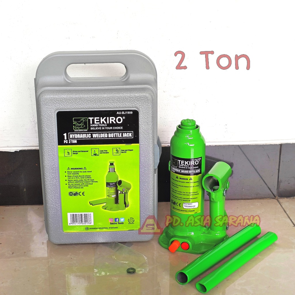 Jual Dongkrak Botol 2T Ton TEKIRO AU-BJ1909 Heavy Hydraulic Bottle Jack ...
