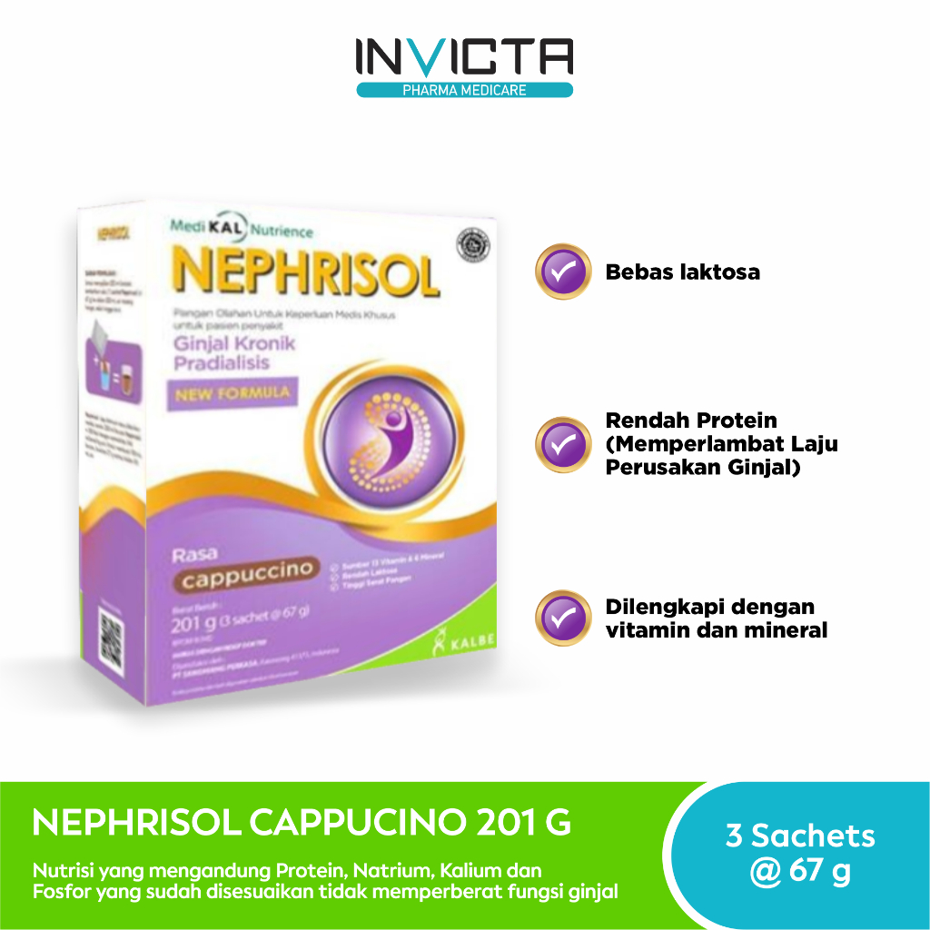 Jual Nephrisol Cappucino (Nutrisi Rendah Protein Ginjal Kronik) - 201 ...