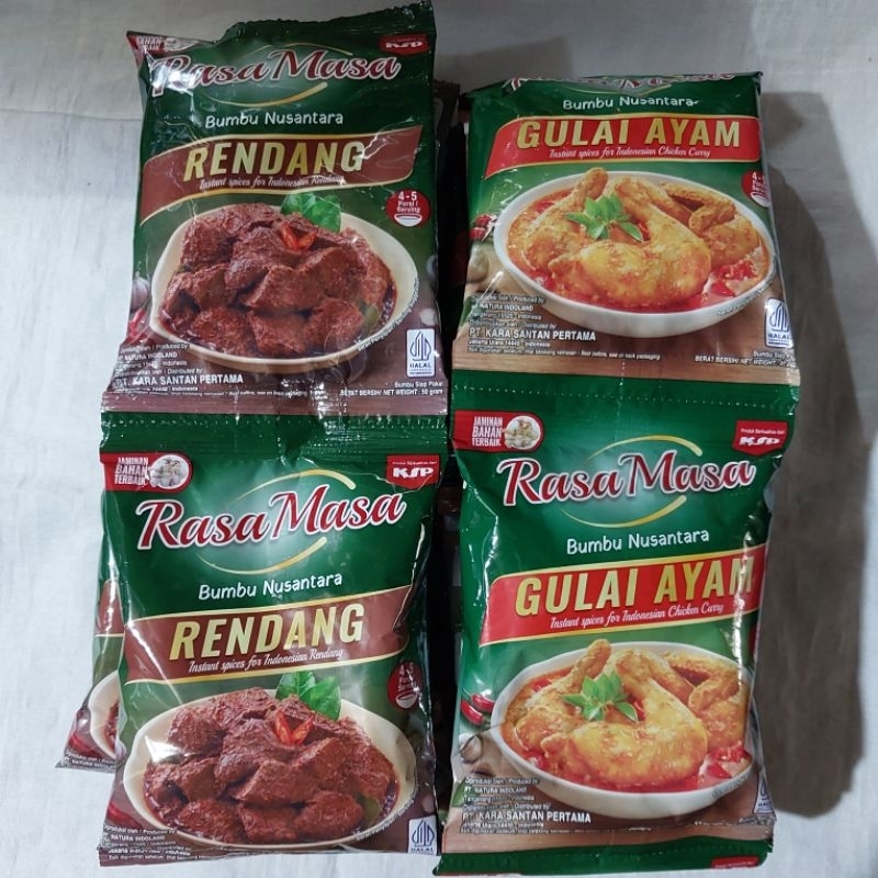 Jual BUMBU MASAKAN RASA MASA RENDANG / GULAI AYAM (1 pcs) | Shopee ...