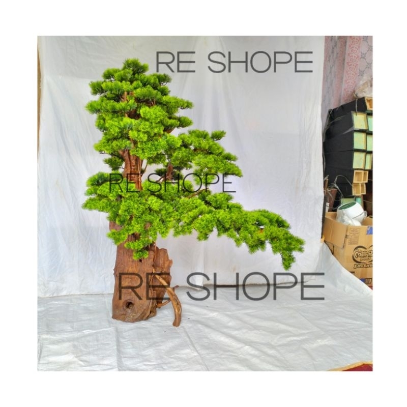 Jual bonsai cemara aquascape artificial - cemara udang bunga plastik ...