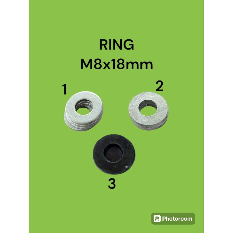Jual RING PLAT RING UNIVERSAL M8x18x1,8mm dan M8X18X2,2MM (diameter ...