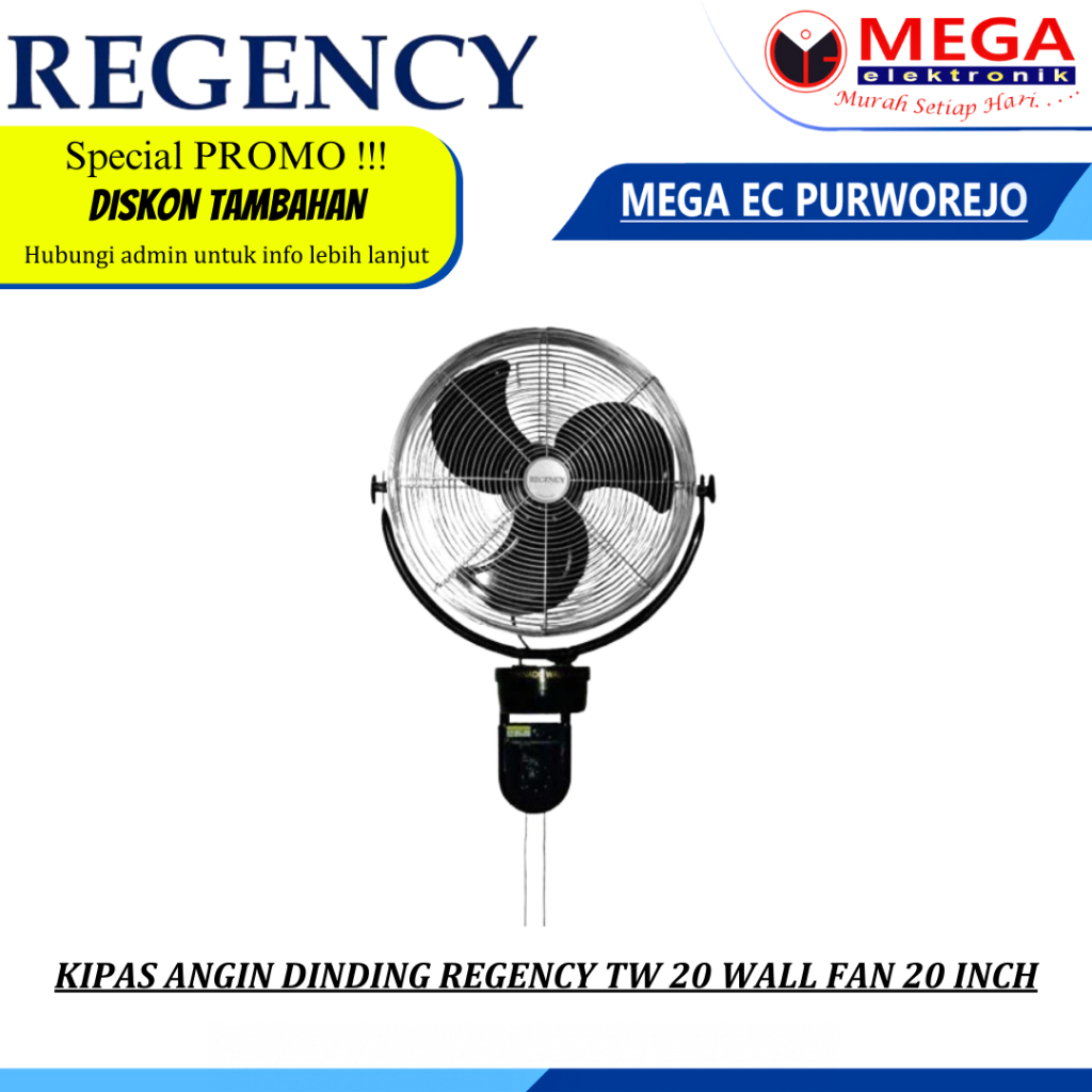 Jual KIPAS ANGIN DINDING REGENCY TW 20 WALL FAN 20 INCH | Shopee Indonesia