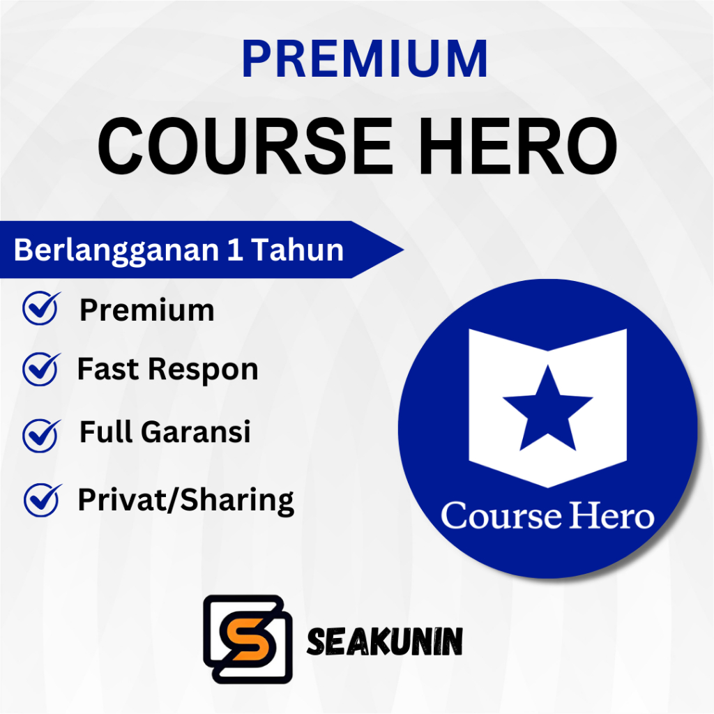 Jual Premium Account Coursehero / Course Hero Unlock 1 Tahun | Shopee ...
