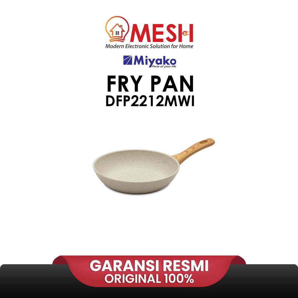 Jual MIYAKO COOKWARE Marble DFP2212MWI Wajan Deep Fry Pan 22 cm DFP ...
