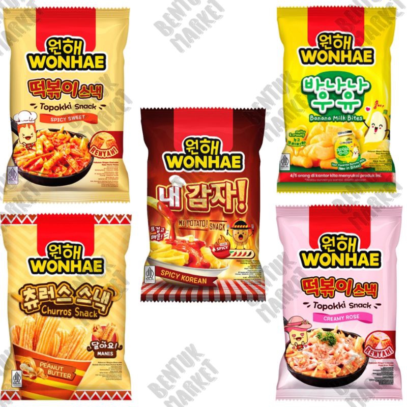Jual WONHAE Toppoki Snack 80gr - Toppoki Spicy Sweet / Toppoki Creamy ...