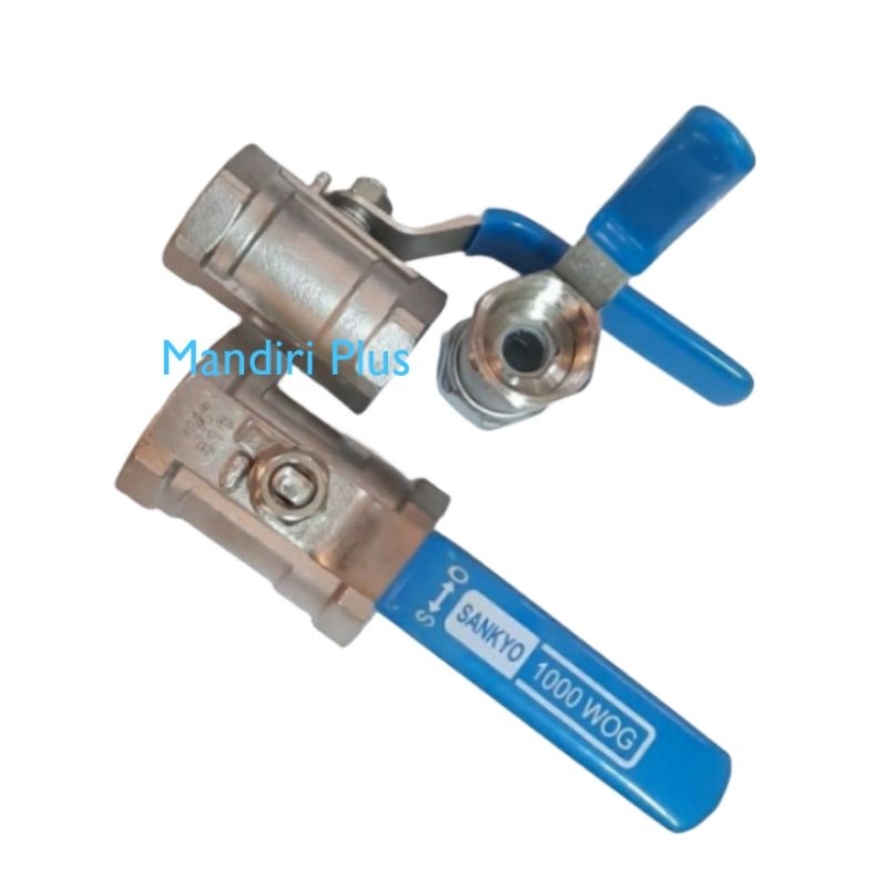 Jual 3/8" STOP KRAN AIR BALL VALVE SANKYO 1PC STAINLESS | Shopee Indonesia