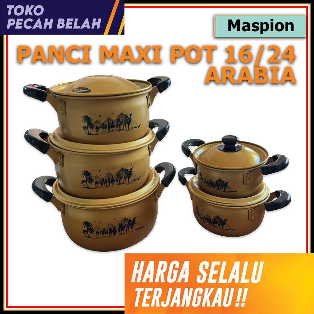 Jual Panci Susun Arabia Maxi Pot 16-24 cm 5 susun Maspion | Shopee ...