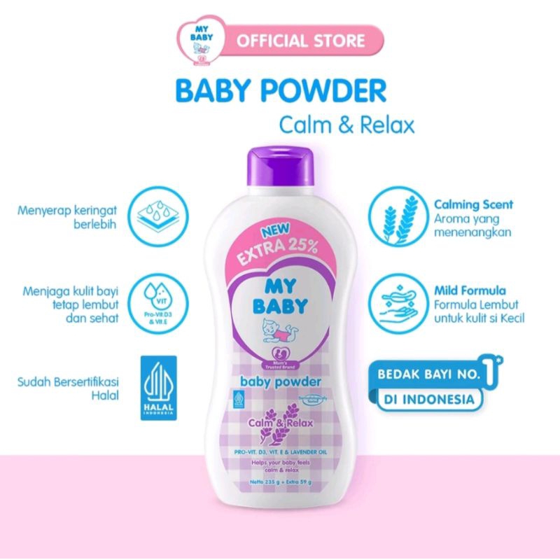 Jual MY BABY POWDER BEDAK BAYI 90g + 23g | Shopee Indonesia