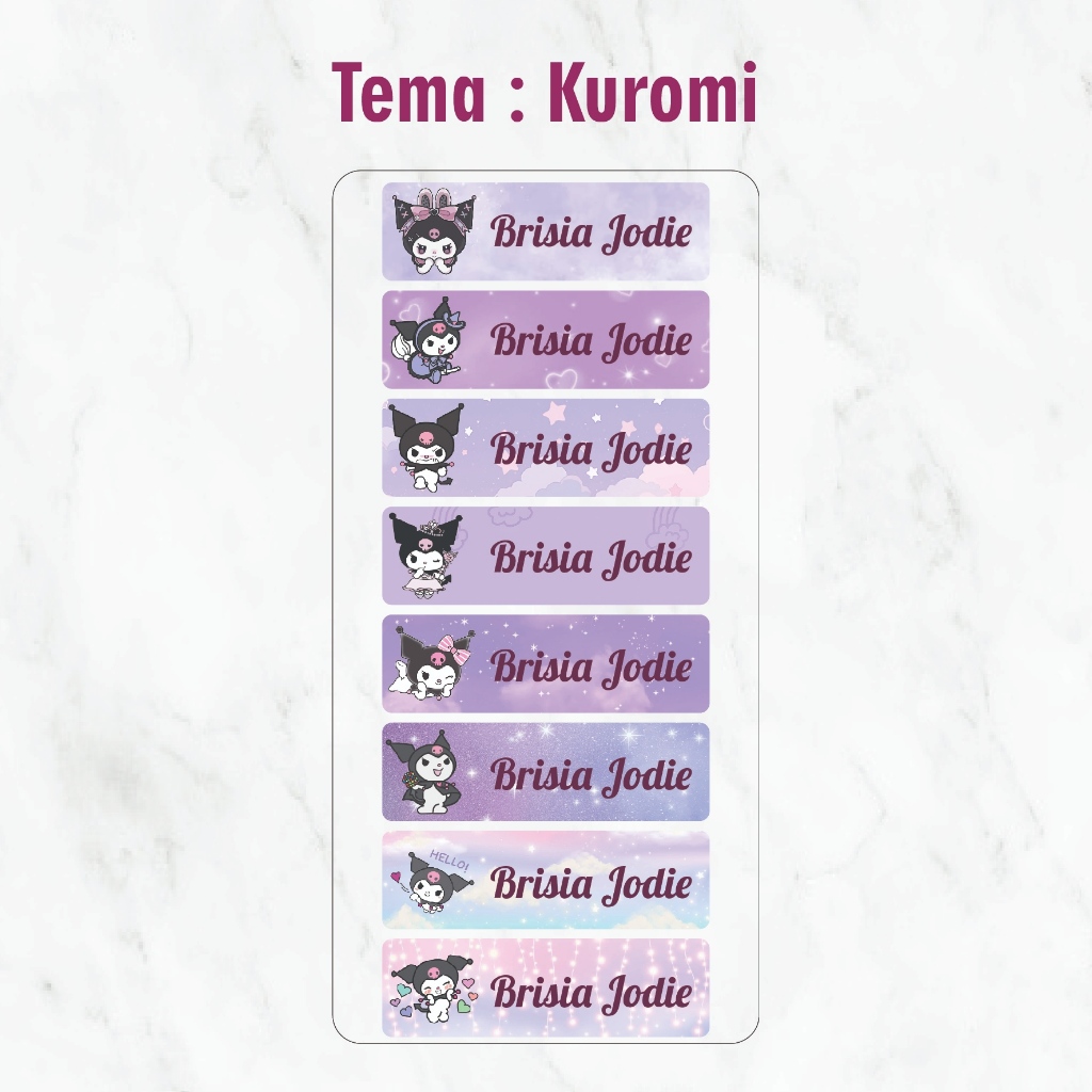 Jual Stiker Label Nama Anak Custom Ukuran Xs isi 96 pcs Label Nama Anak ...