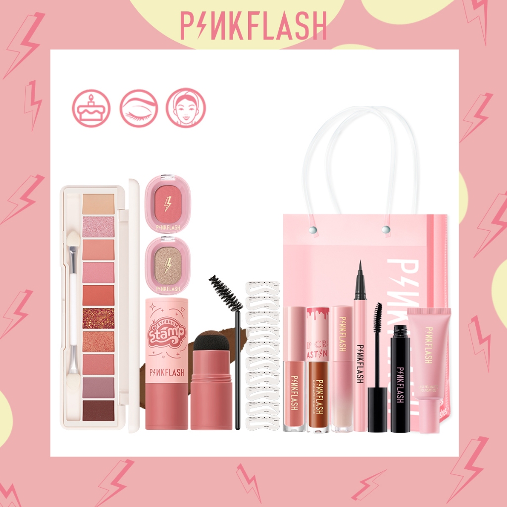 Jual PINKFLASH 1 Anniversary The Hottest makeup Set Eye Makeup Set Face ...