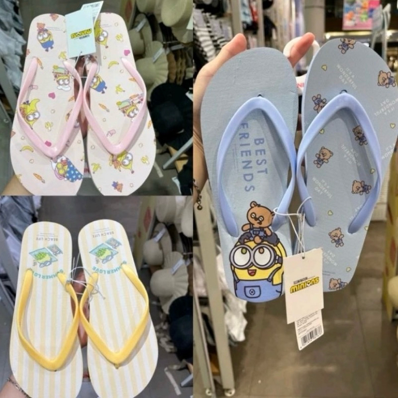Jual Bali Miniso Minions Flip-Flops Miniso Sandal Wanita Miniso Sandal ...