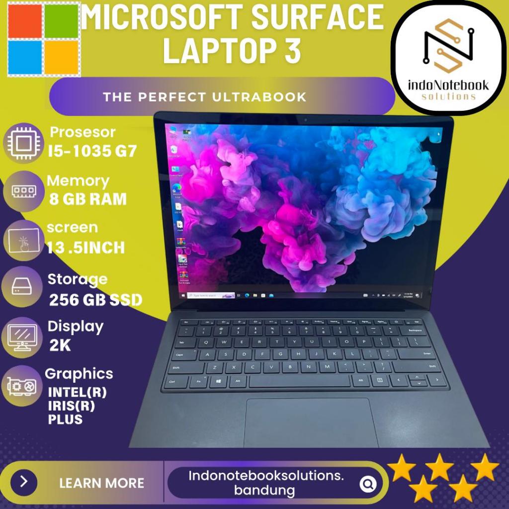 Jual Microsoft Surface Laptop 3 I5 1035 Gen 7 Second Kualitas Terbaik