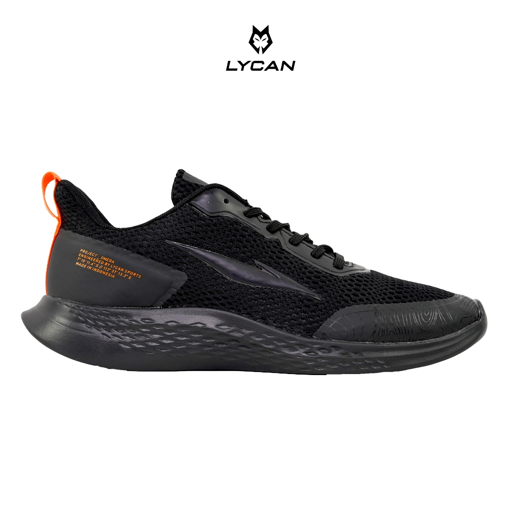 Jual LYCAN Sepatu Casual Omega Black/Orange | Shopee Indonesia