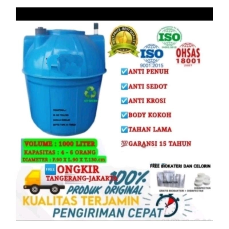 Jual Septic Tank Biotech Biotank Biofilter Biotaff Sepiteng 1000 liter ...