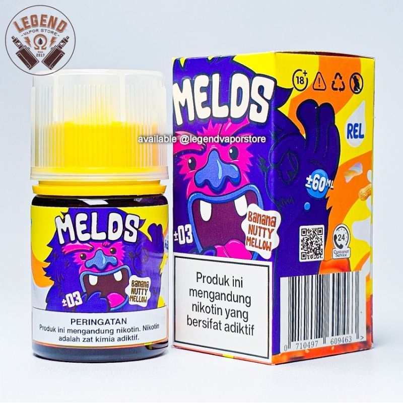 Jual FREEBASE - LIQUID MELDS Banana Nutty Mellow 60ML 3MG 6MG AUTHENTIC ...
