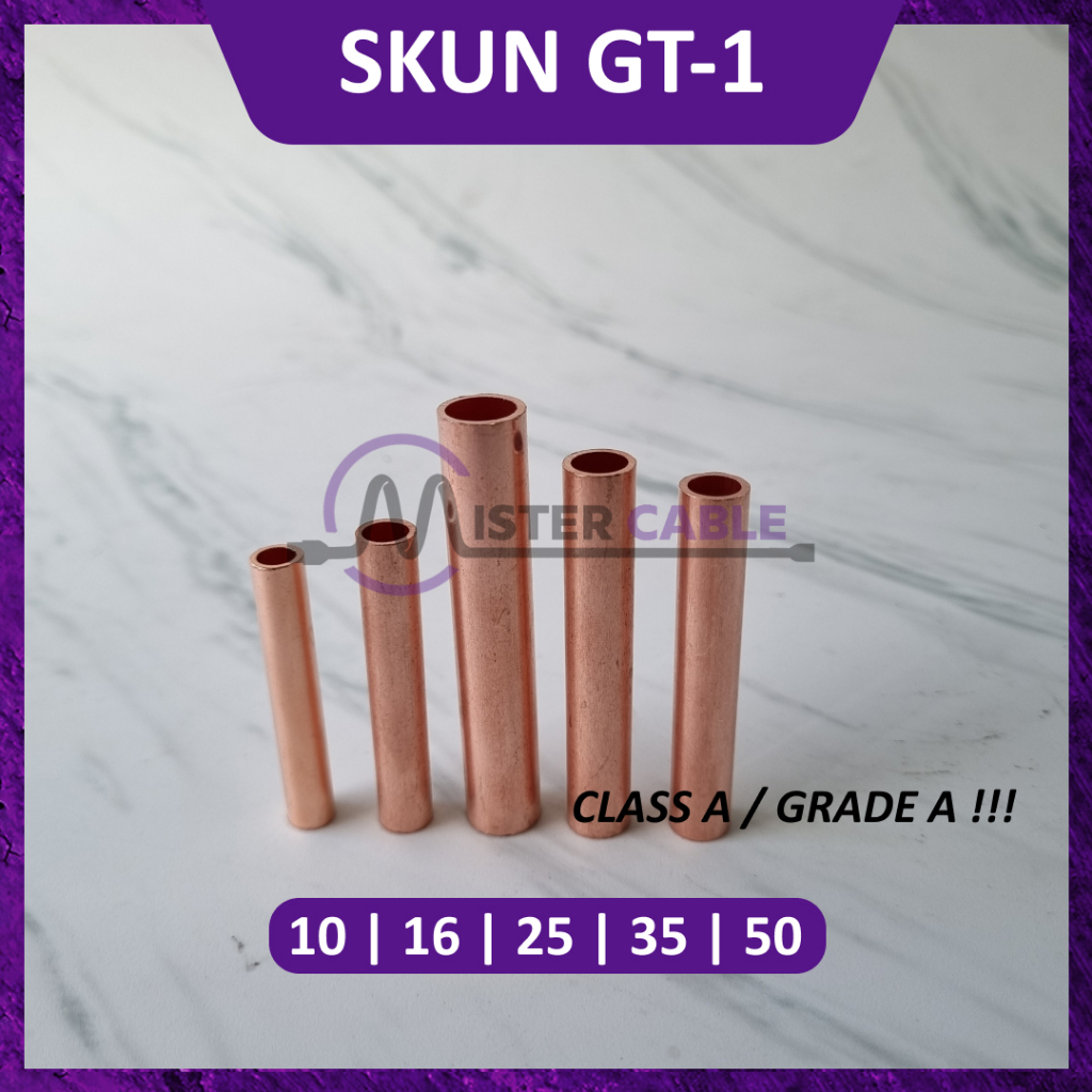 Jual Skun GT-1 10 16 25 35 50 mm CU Scun Sambungan Sok Kabel Tembaga ...