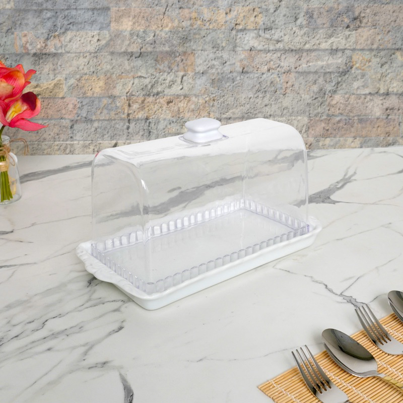 Jual kotak roti keramik marble putih / kotak kue keramik / kotak roti ...