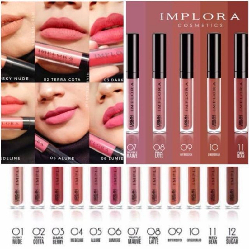 Jual IMPLORA URBAN LIP CREAM MATTE 2.75GR shade 02 TERRA COTTA | 03 ...